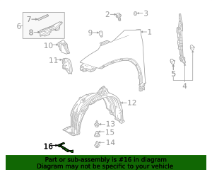 53852-0E080 - Pad - 2020-2024 Toyota Highlander | OEM Genuine Toyota Parts