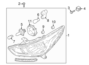 2018-2022 Hyundai Accent Headlamp Assembly Clip 92173-J0000 | QuirkParts