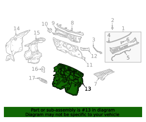 60005135 - Dash Panel Inner Insulator 2021-2022 Buick Encore GX ...