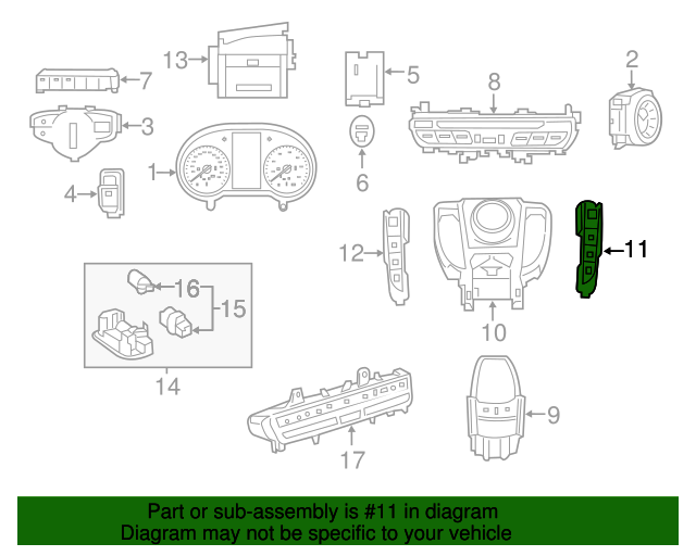 205-905-93-06 - Audio Switch For 2015-2021 Mercedes-Benz | Mercedes ...