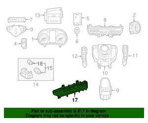 205-905-42-15 - HVAC Temperature Control Panel 2015-2023 Mercedes-Benz ...