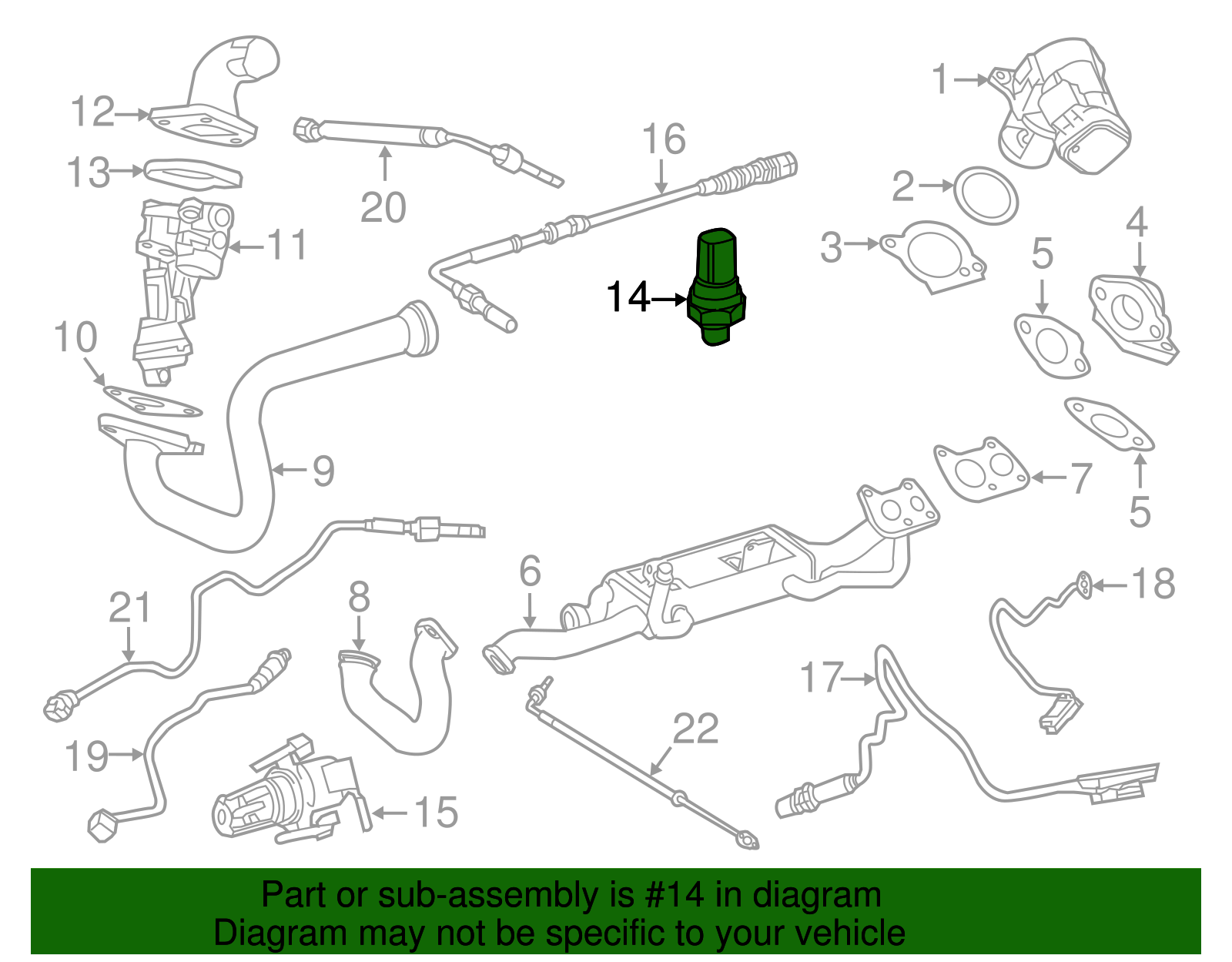 Genuine OEM Exhaust Gas Re-Circulation (Egr) Pressure Sensor | 009-153 ...