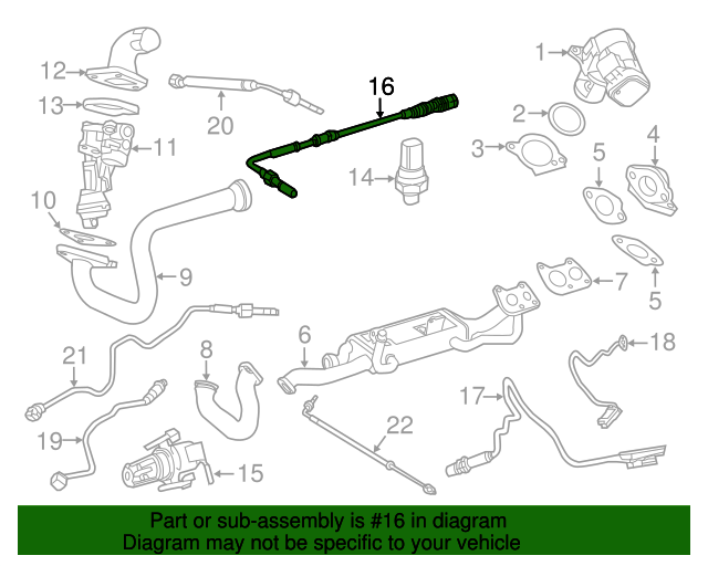 000-905-22-05 - Exhaust Gas Temperature (EGT) Sensor 2007-2013 Mercedes ...