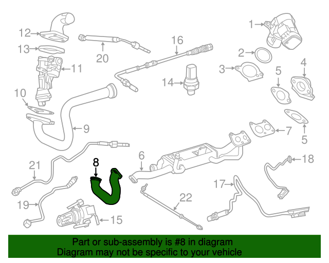 642-140-34-08 - Inlet Pipe 2011-2016 Mercedes-Benz | MB Parts Express