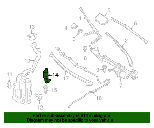 246-866-00-00 - Windshield Washer Pump 2014-2020 Mercedes-Benz ...