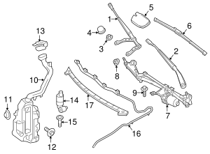 176-820-00-40 - Windshield Wiper Motor 2014-2020 Mercedes-Benz ...