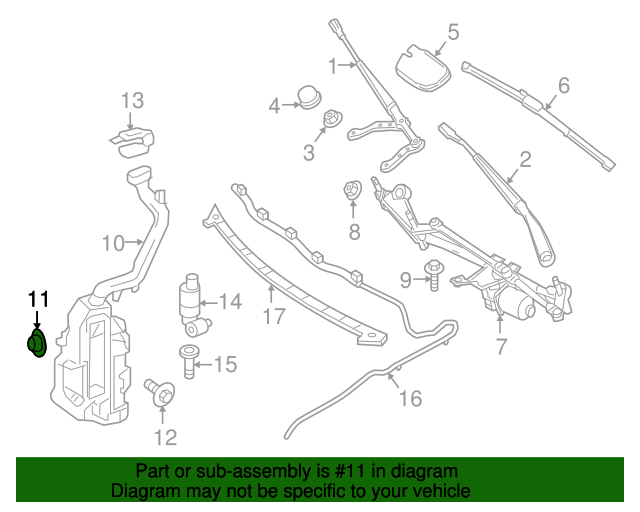 203-869-01-98 - Washer Reservoir Insulator 2010-2021 Mercedes-Benz ...