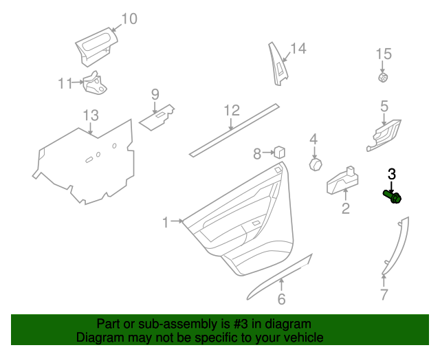 2007-2021 GM Door Bolt 94520675 | GMPartsDirect.com