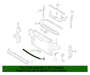 2007-2015 Audi Q7 Cross-Member 7L0-805-551-A | Audi USA Parts
