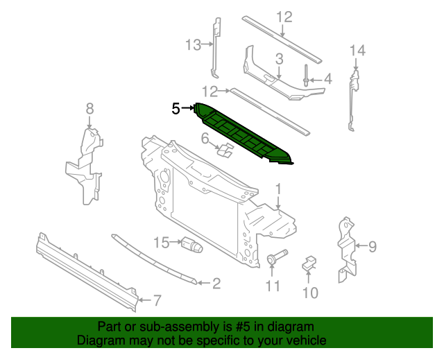 2007-2015 Audi Q7 Radiator Support Baffle 4L0-121-285 | AutoNation Parts
