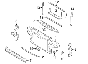2007-2015 Audi Q7 Radiator Support Baffle 4L0-121-285 | AutoNation Parts