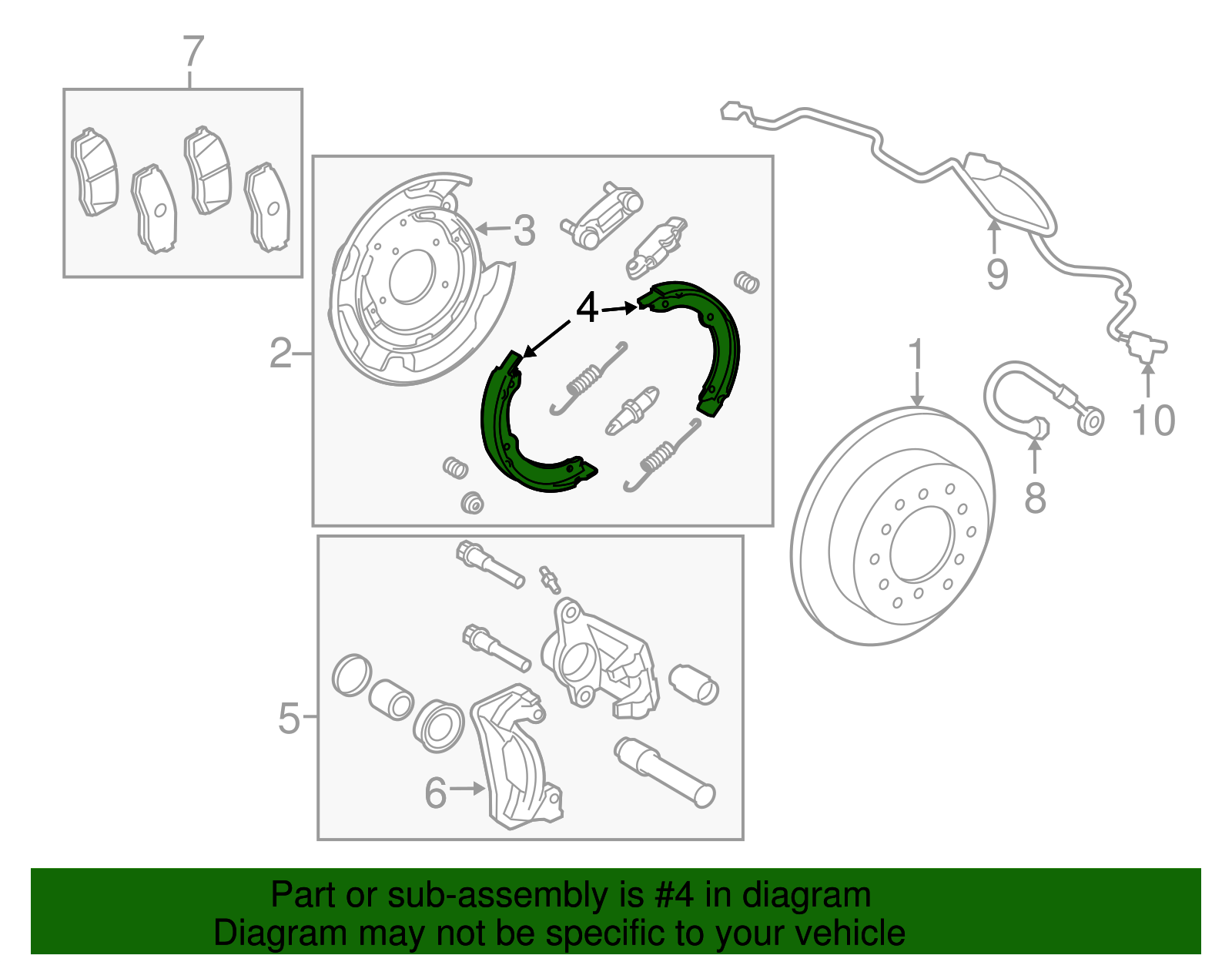 46530-34010 - Park Brake Shoes - 2007-2020 Toyota | Conicelli Toyota