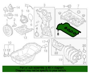 2012-2019 Mazda Valve Cover Gasket PE01-10-235 | TascaParts.com