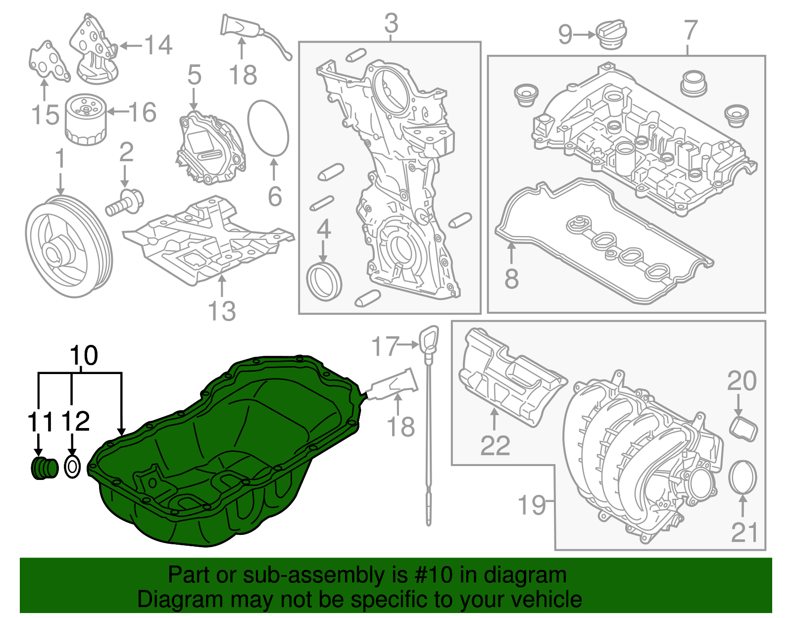 2013-2021 Mazda Oil Pan PE01-10-400C | Retail Performance Auto Parts