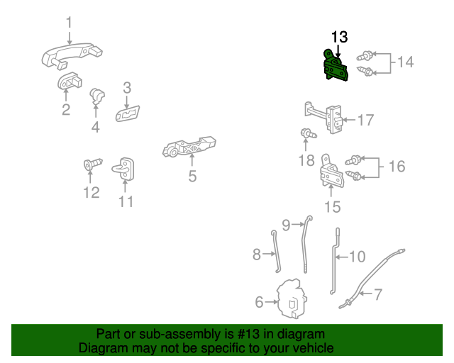 2005-2024 GM Door Hinge 13501715 GM | GMPartsDirect.com