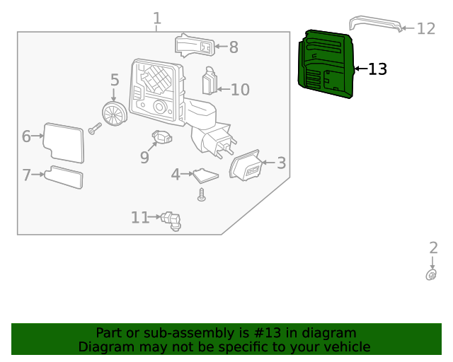 2020-2023 GM Black Driver Side Outside Rearview Mirror Housing Lower ...