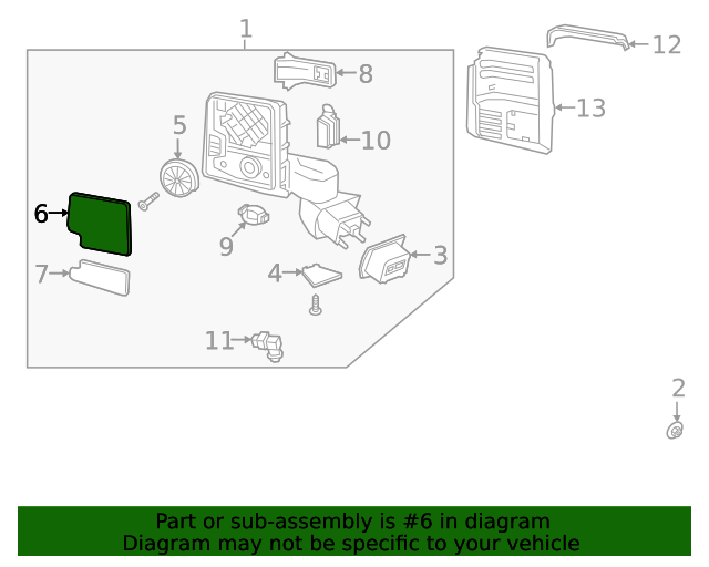 2020-2023 GM Passenger Side Door Mirror with Glass and Backing Plate ...