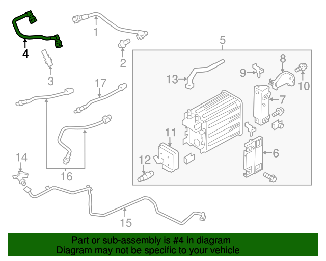 2011-2017 Ford Vent Hose BR3Z-6A664-A | TascaParts.com