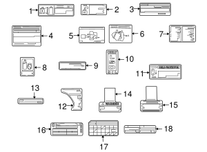 2005-2015 Toyota Tacoma AC Label 88723-04050 | Toyota Parts Express