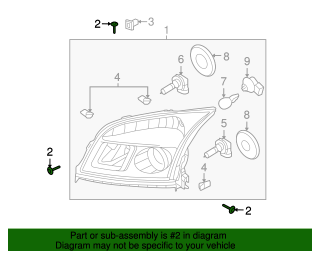 Genuine OEM Ford Part - Headlamp Assembly Upper Bolt W711158-S900 ...