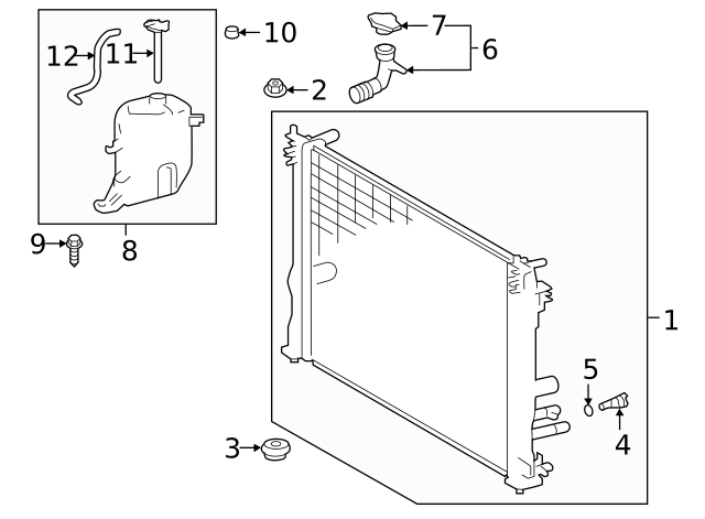 16897-F0051 - Engine Coolant Filler Neck 2019-2024 Lexus ES300h ...