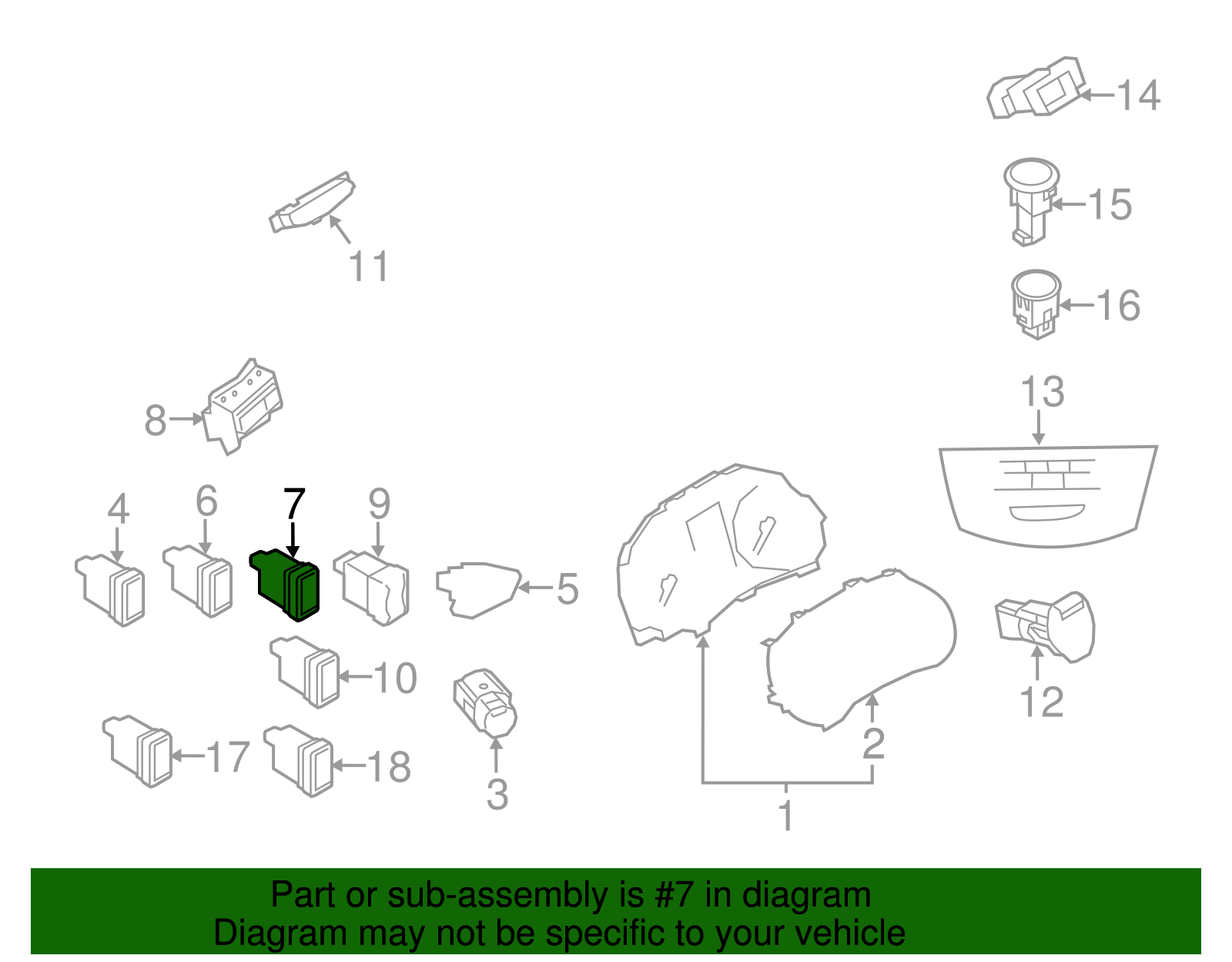 25141-4BA0A - Mode Control 2017-2020 Nissan Rogue | Nissan Parts ...