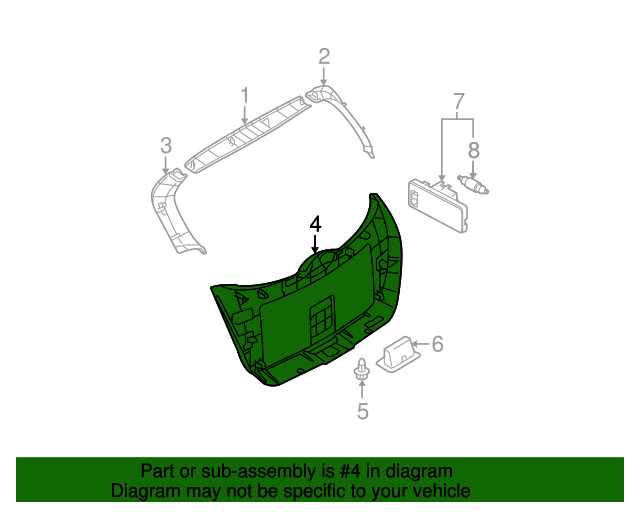 2008-2015 Nissan Lower Trim Panel 90901-JM00A | TascaParts.com