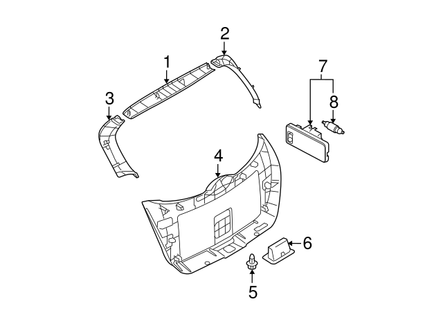 90904-JM00A - Liftgate Trim 2008-2015 Nissan | AutoNationParts.com