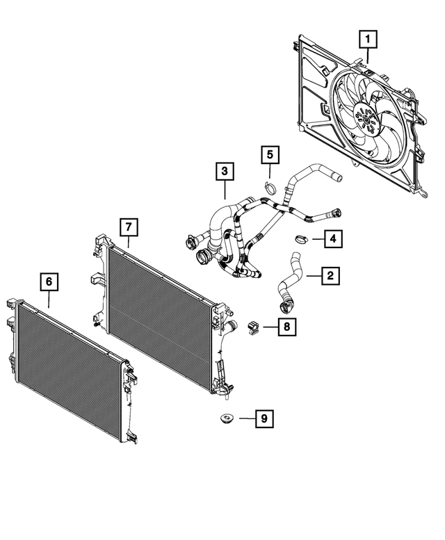 2019-2021 Fiat 500X Radiator Outlet Hose 68449936AA | My Mopar Parts