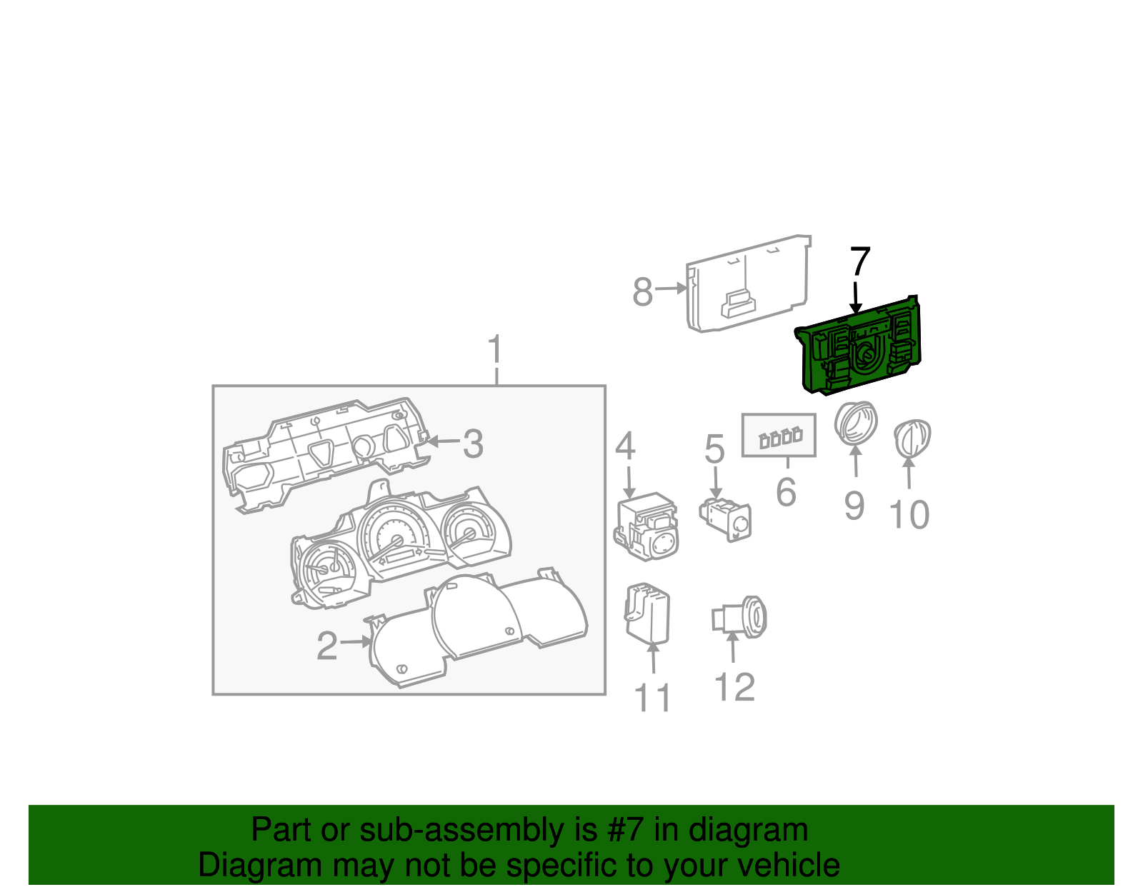 2009-2010 Scion tC Dash Control Unit 55911-21060 | National Parts Direct