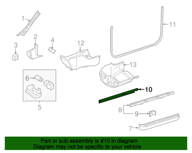 207-686-03-36-8R73 - Sill Panel 2014-2017 Mercedes-Benz | Mercedes-Benz ...