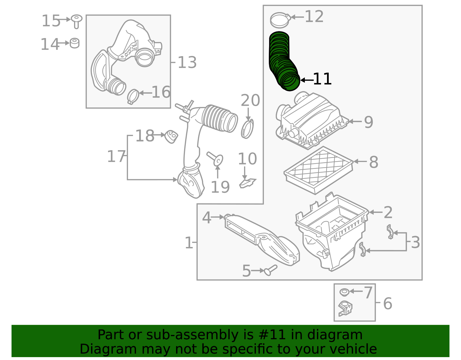 2017-2020 Ford Inlet Hose HP5Z-9B659-A | Ford OEM Parts Outlet