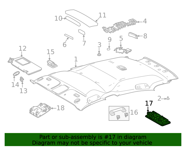 81240-48040-C1 - Dome Light 2022-2024 Toyota | AutoNation Parts