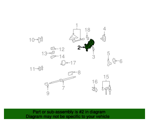 69110-35071 - Lock Assembly 2007-2014 Toyota FJ Cruiser ...