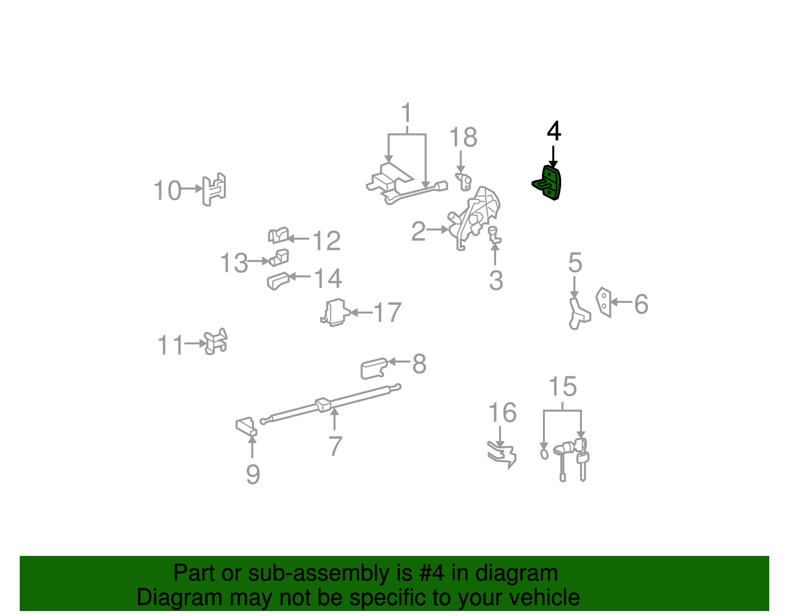 69410-60020 - Striker - 2010-2014 Toyota FJ Cruiser | Nucar Toyota Parts