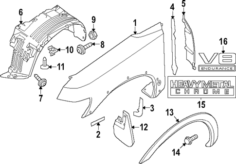 Fender Components for 2006 Nissan TITAN OEM Parts Online