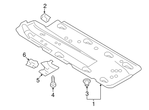 1Q0-825-201-A - Floor Pan Splash Shield 2007-2016 Volkswagen Eos ...