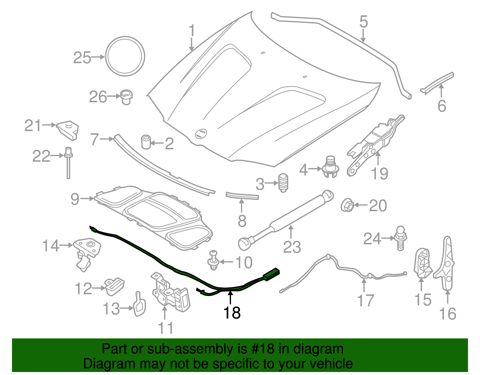 51-23-7-210-735 - High-Quality Release Cable for 2011-2018 BMW ...