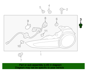 2014-2023 Mazda Bumper Cover Grommet BHN1500Z1A | NewAutoParts.com