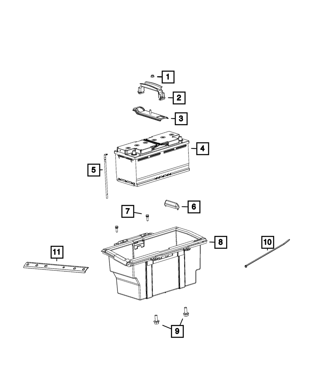 68134585AA - Battery Hold Down Bracket 2014-2025 Ram | Big 3 Auto Parts