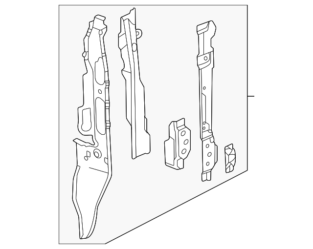 84515857 - Driver Side Pickup Box Side Panel Rear Inner Pillar 2020 ...