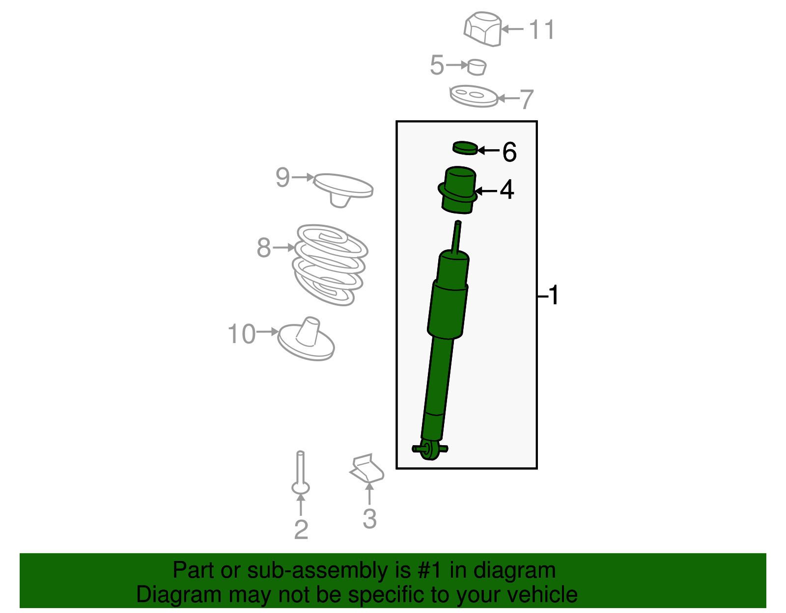 2006-2009 GM Rear Passenger Side Air Lift Shock Absorber 19300026 GM ...