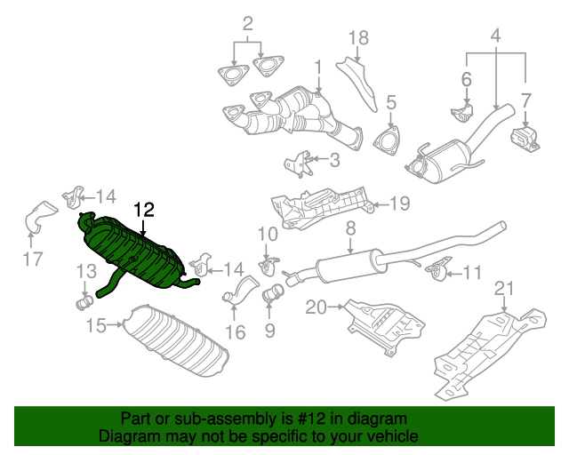 2004-2006 Volkswagen Touareg Rear Muffler 7L9-253-609 | QuirkParts
