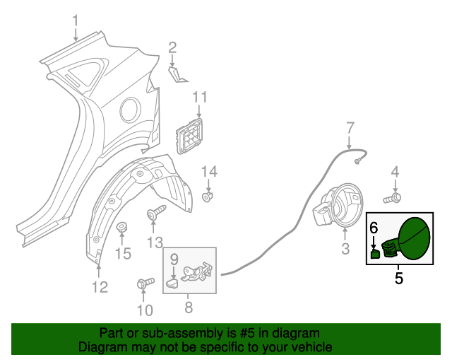 2019-2021 Hyundai Tucson Fuel Door 69511-D3500 | OEM Parts Online
