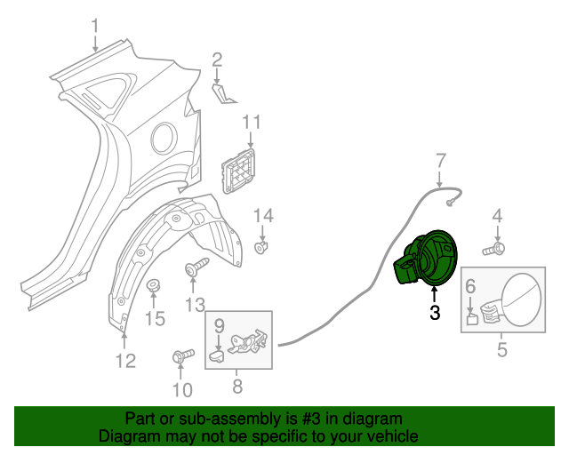 2019-2021 Hyundai Tucson Fuel Pocket 81595-D3500 | OEM Parts Online