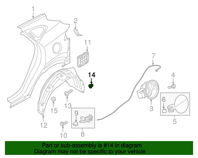 2001-2022 Hyundai Wheel Opening Molding Retainer Nut 86848-25000 ...