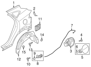 2001-2022 Hyundai Wheel Opening Molding Retainer Nut 86848-25000 ...