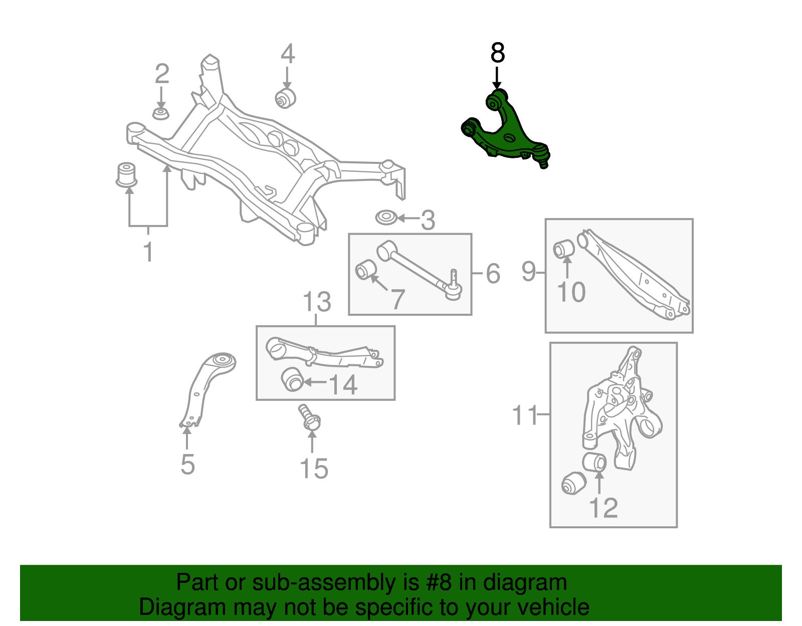 2010-2019 Subaru Upper Control Arm 20252AJ03A | Subaru Parts Store