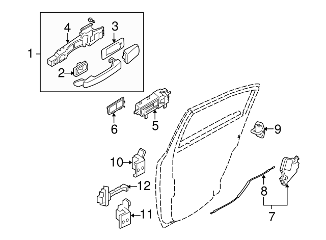 2000-2012 Nissan Sentra OEM NEW 00-12 Nissan Sentra Driver Sd Rear Door ...