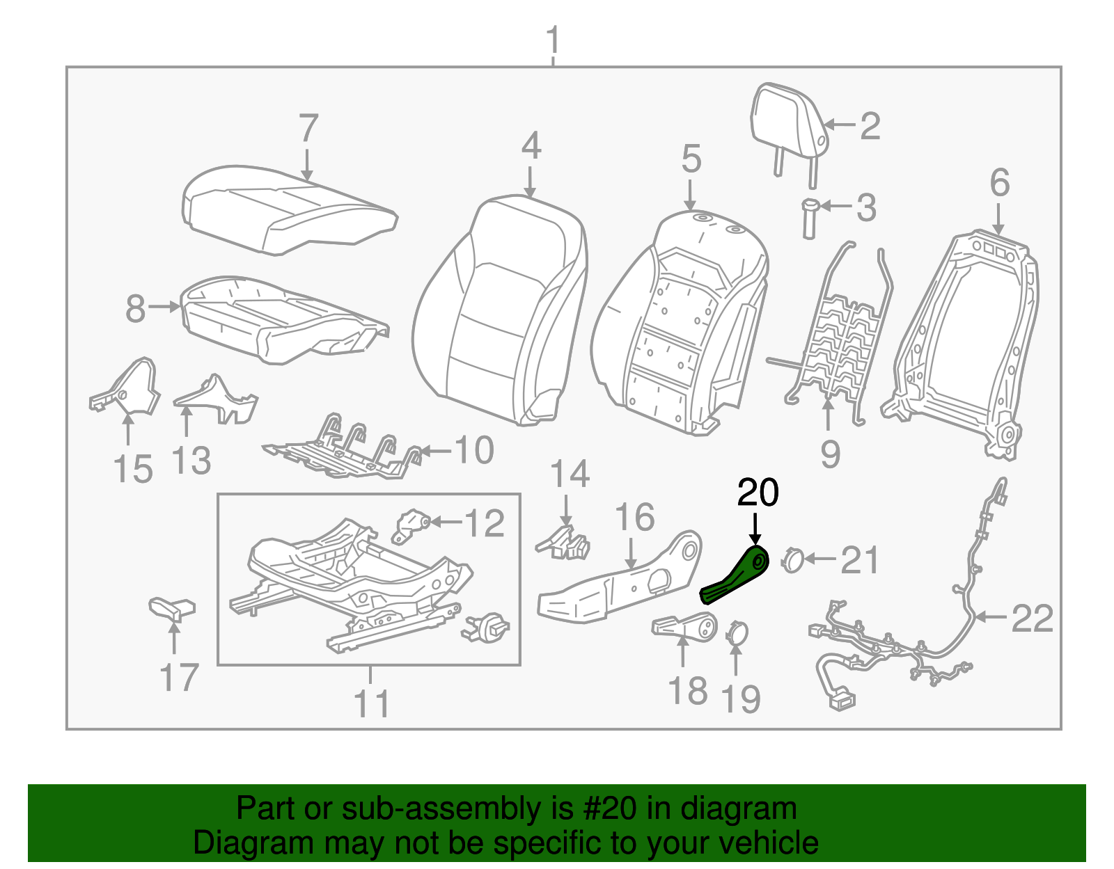 84001467 - Dark Atmosphere Passenger Seat Recliner Handle 2016-2025 ...